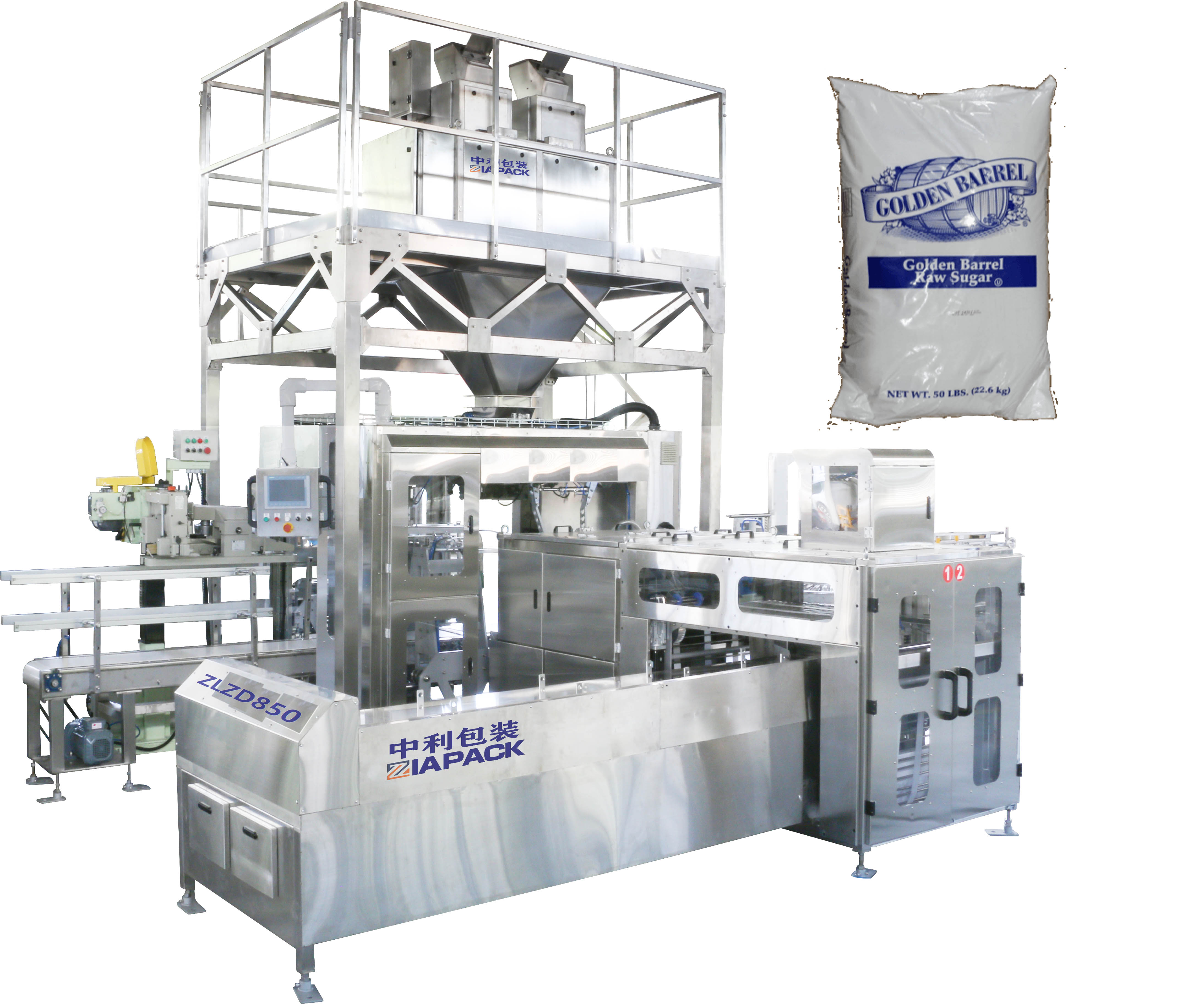 Automatic granule product open mouth bagging machine - IAPACK